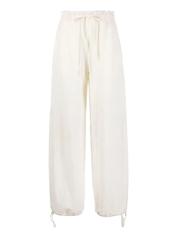 Acne Studios Drawstring Palazzo Pants - White