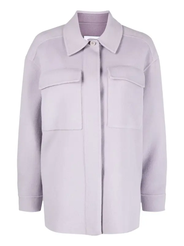 Calvin Klein Wool Shirt Jacket - Purple