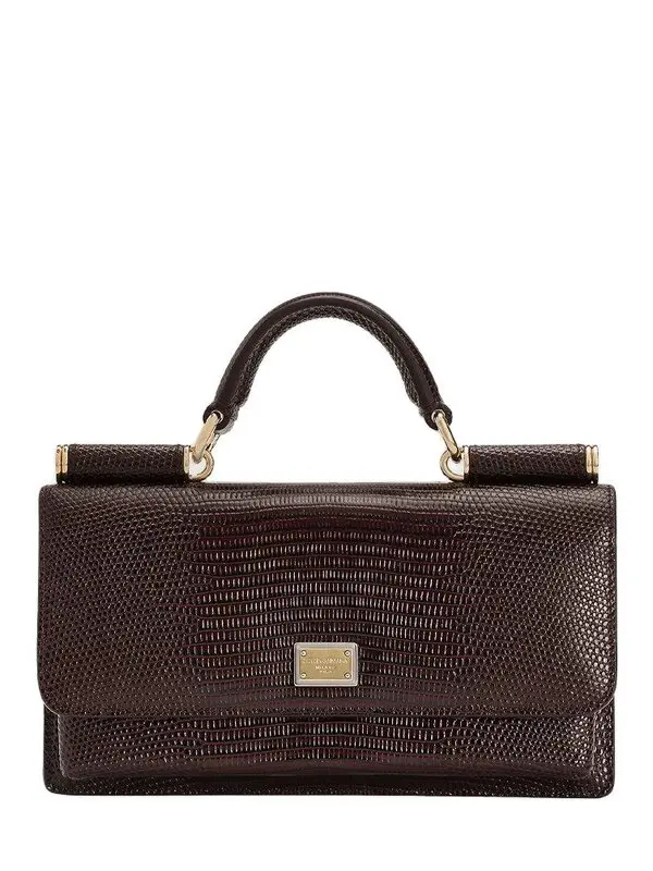 Dolce & Gabbana Iguana-print Mini Bag - Bordeaux