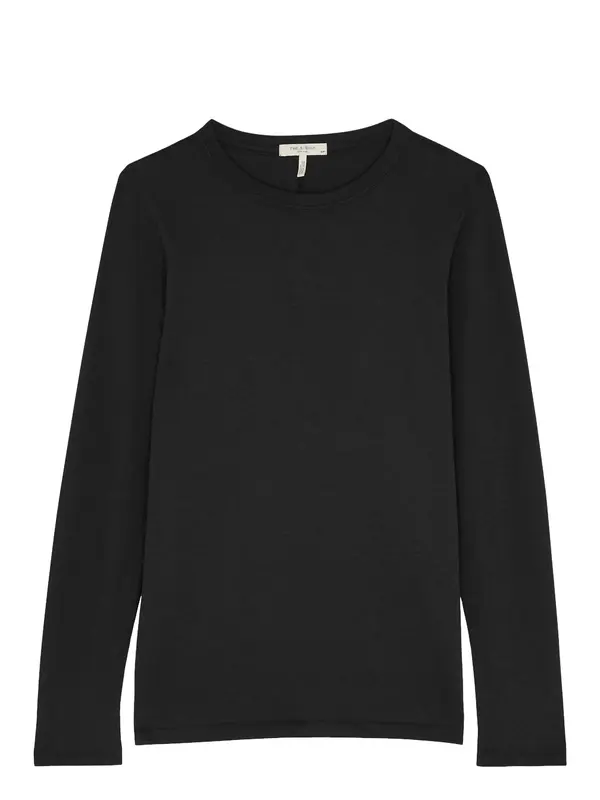 Rag & Bone Slub Cotton Top - Black