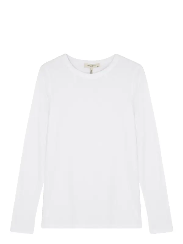 Rag & Bone Slub Cotton Top - White
