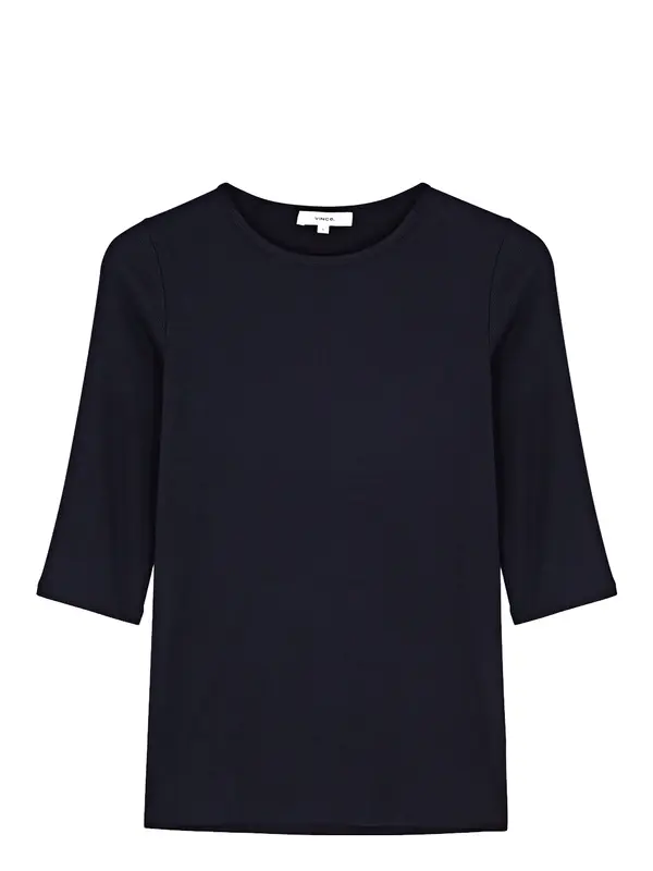 Vince Ribbed Stretch-jersey Top - Navy