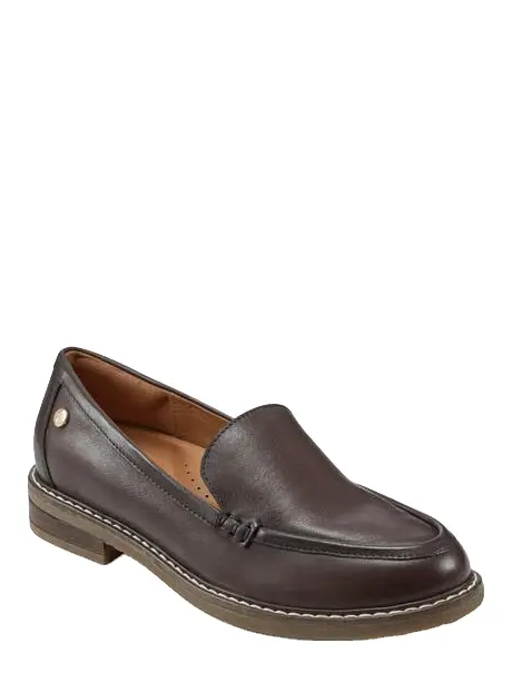 Easy Spirit Jaylin Leather Loafer - Dark Brown