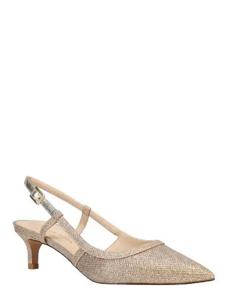 Pelle Moda Deena 2 Slingback Pumps - Platinum Gold