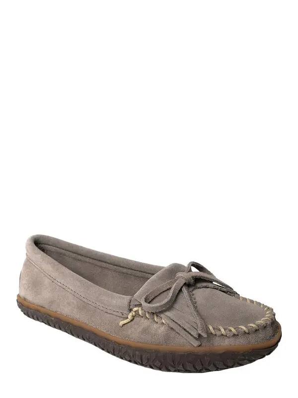 Minnetonka Kilty Tread Slipper - Grey