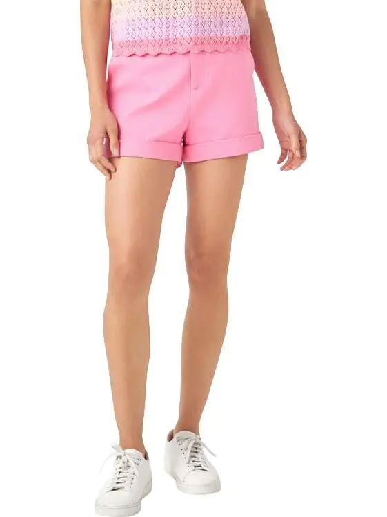 English Factory Stretch Cotton Suiting Shorts - Pink