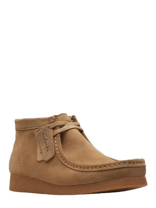 Clarks Wallabee Suede Boots - Dark Sand Suede