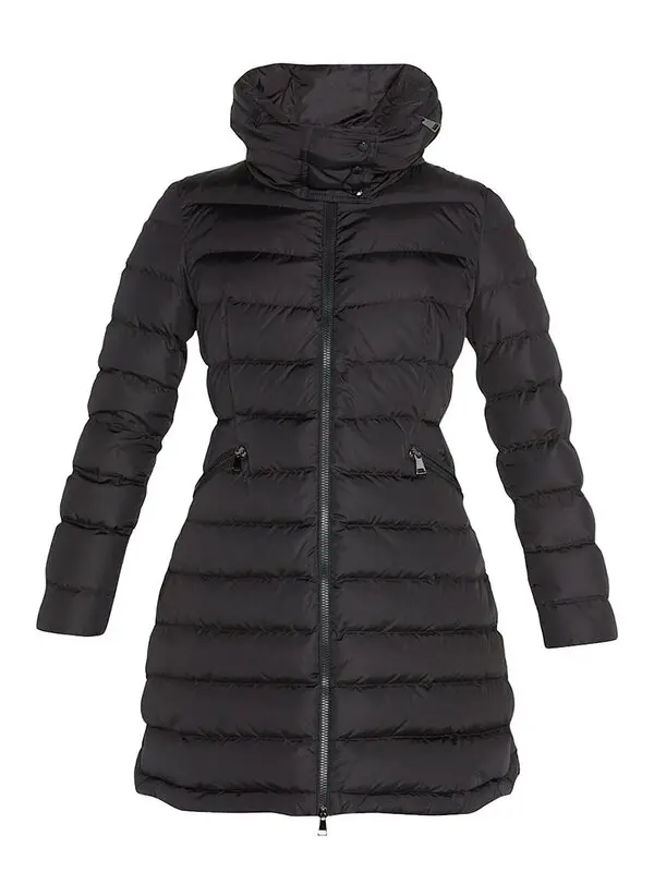 Moncler Flammette Long Puffer Coat - Black