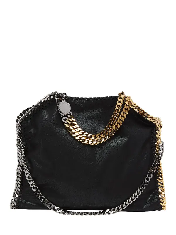 Stella McCartney Mix Galvanic Shimmer Chain Tote Bag - Black