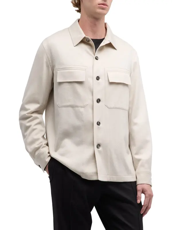 Zegna Oasi Cashmere Overshirt - White