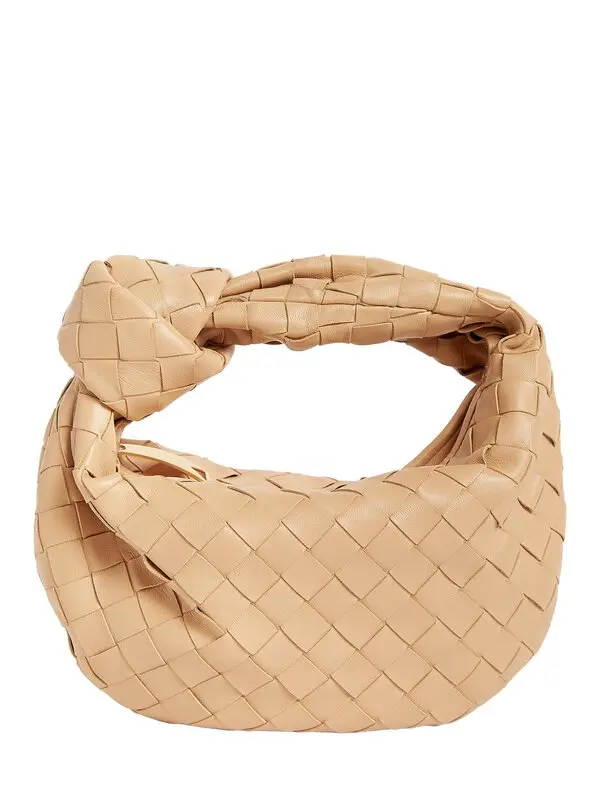 Bottega Veneta Mini Leather Jodie Handheld Bag - Neutral