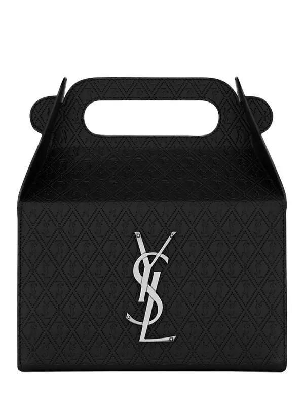 Saint Laurent Embossed Box Bag - Black