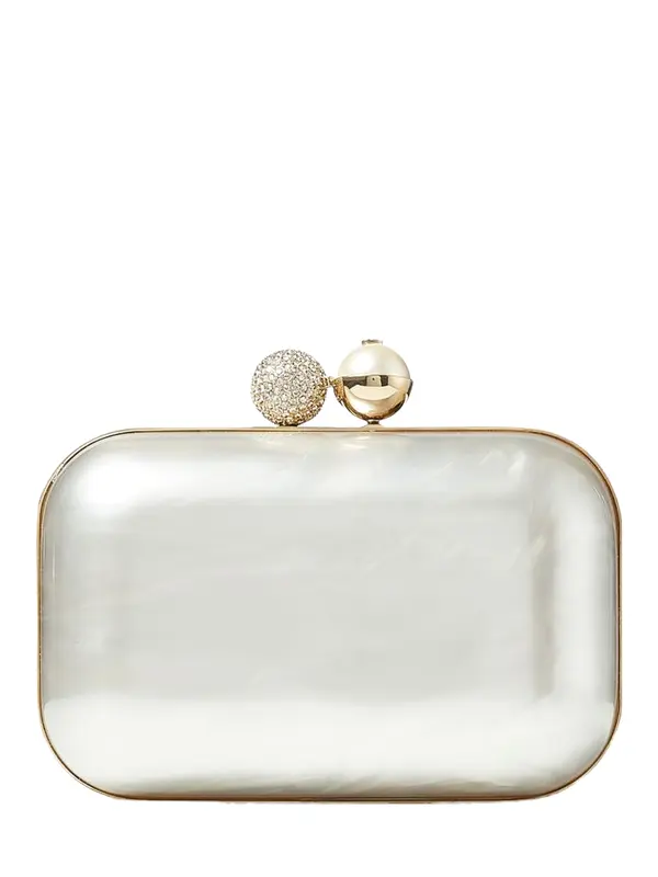 JIMMY CHOO Cloud Clutch Bag - Ivory