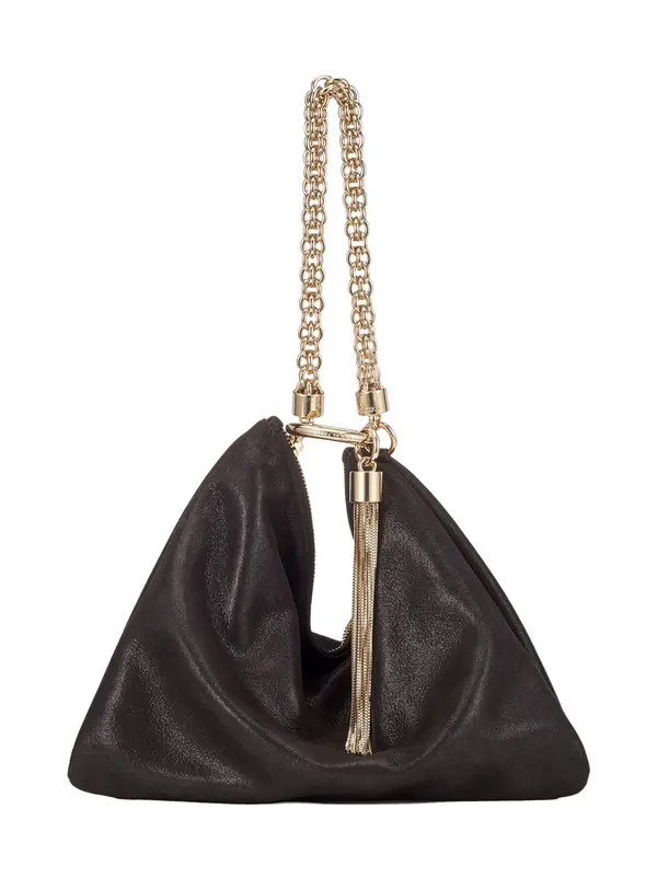 JIMMY CHOO Leather Callie Shoulder Bag - Black
