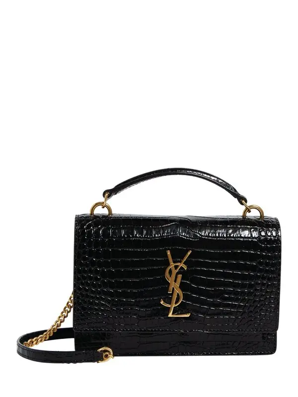 Saint Laurent Monogram Chain Wallet - Black