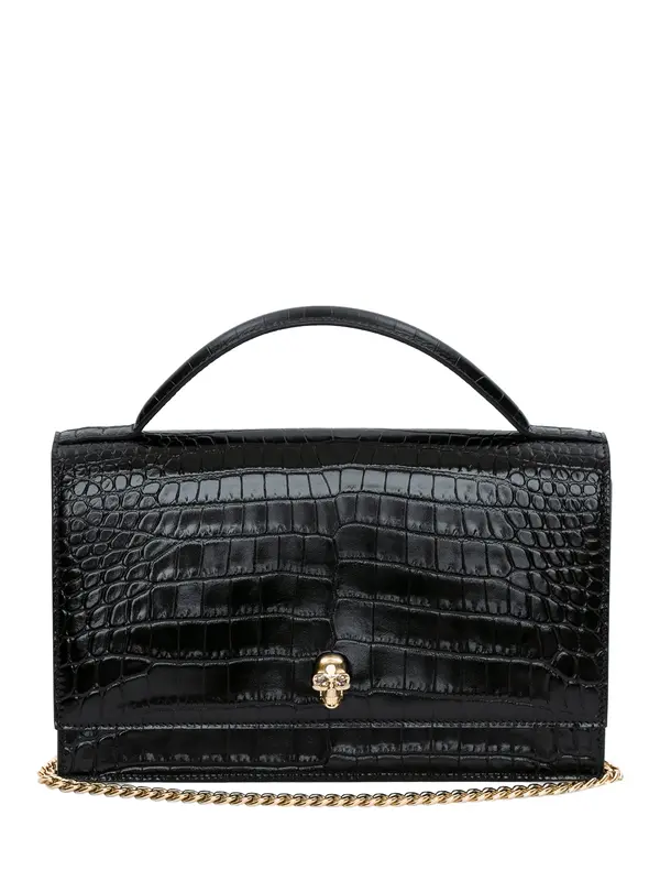 Alexander McQueen Leather Skull Bag - Black