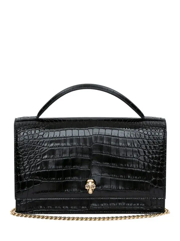 Alexander McQueen Skull Top Handle Bag - Black