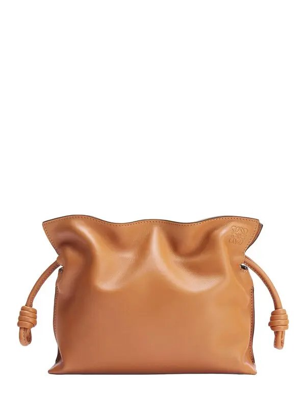 Loewe Mini Leather Flamenco Clutch - Beige