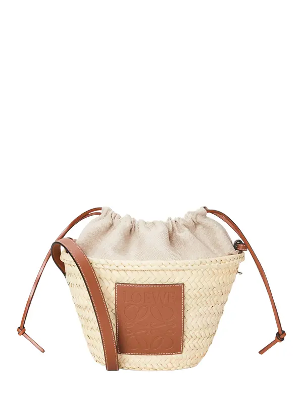 Loewe X Paula's Ibiza Woven Bucket Bag - Beige
