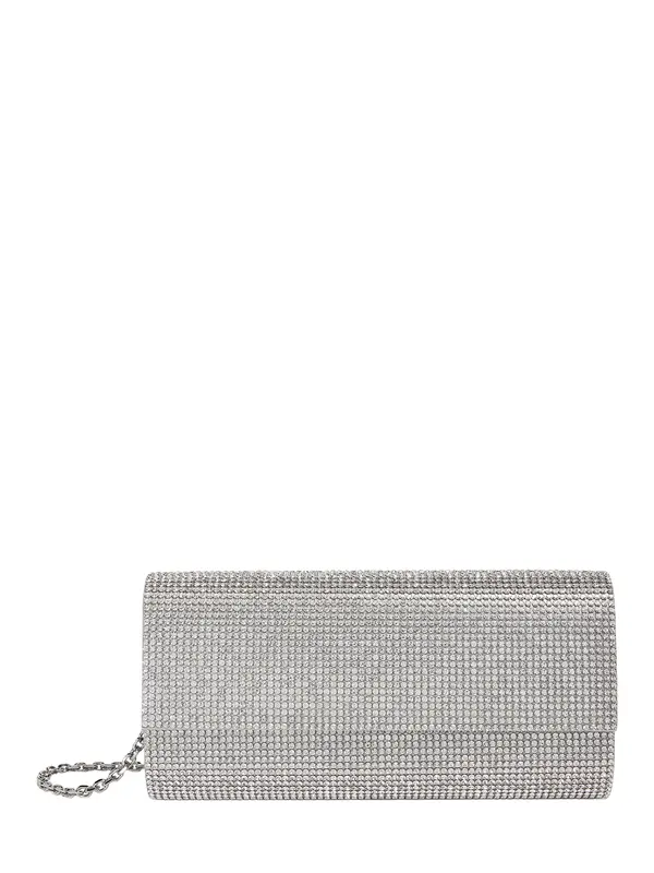 Judith Leiber Perry Crystal-embellished Clutch Bag - Silver