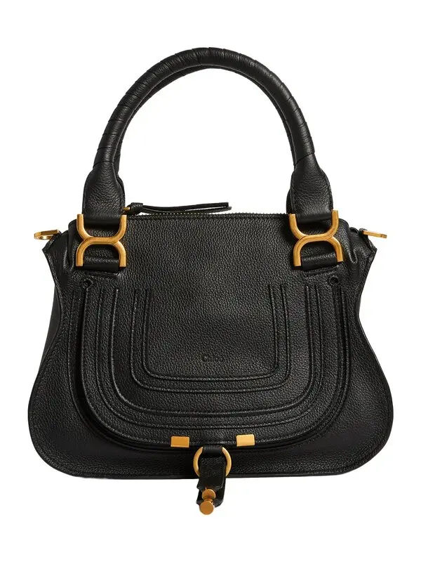 Chloé Small Leather Marcie Top-handle Bag - Black