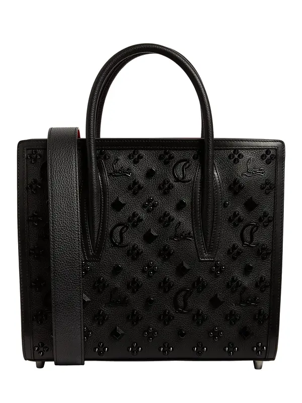 CHRISTIAN LOUBOUTIN Paloma Medium Leather Tote - Black