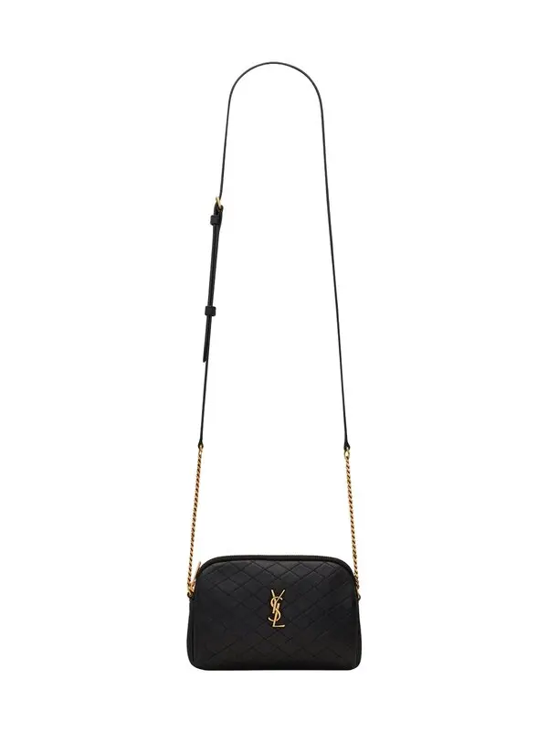 Saint Laurent Lambskin Cross-body Pouch - Black
