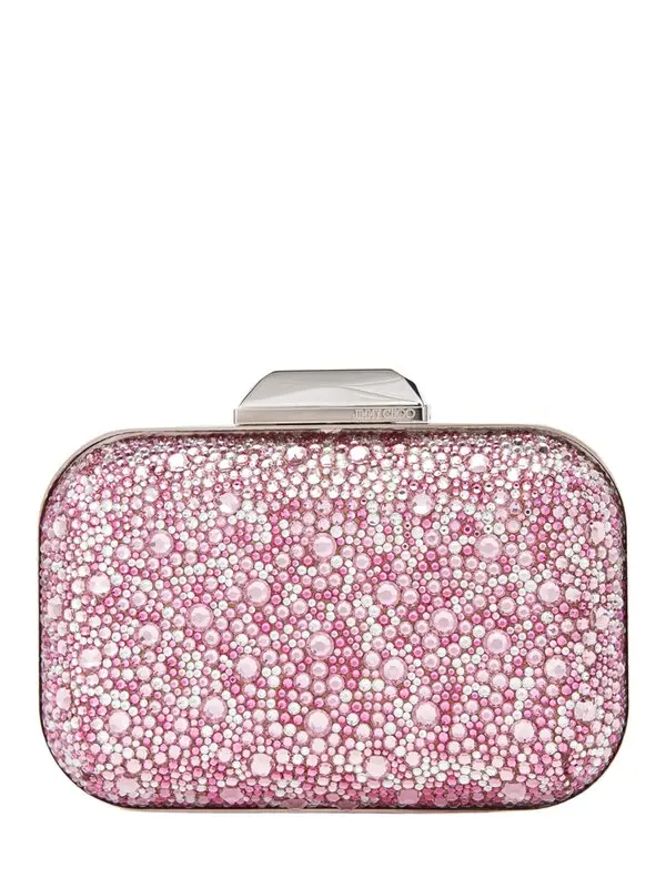 JIMMY CHOO Crystal-embellished Clutch - Pink