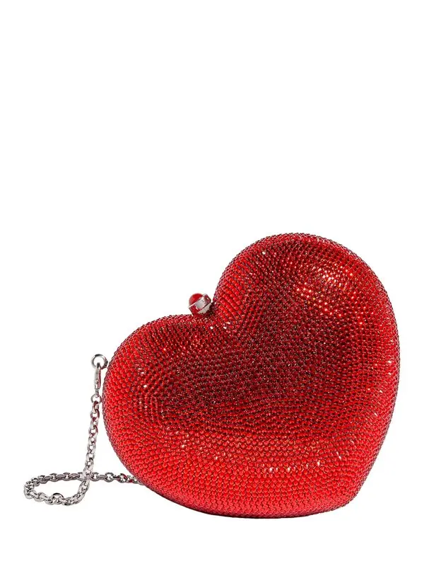 Judith Leiber L'amour Petit Cœur Clutch Bag - Red