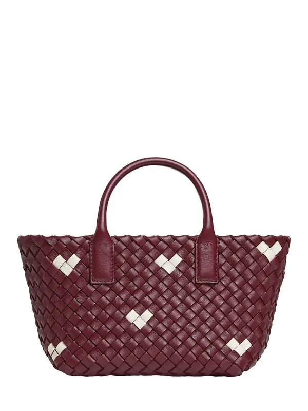 Bottega Veneta Mini Leather Cabat Tote Bag - Brown