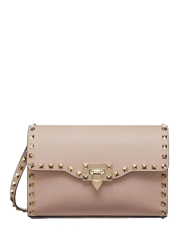 Valentino Garavani Rockstud Alcove Shoulder Bag - Nude