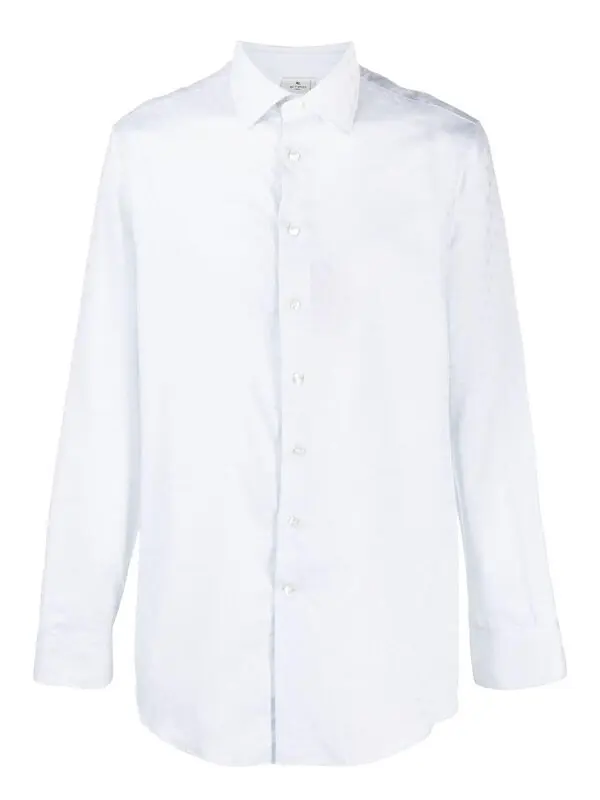 Etro Patterned-jacquard Cotton Shirt - White