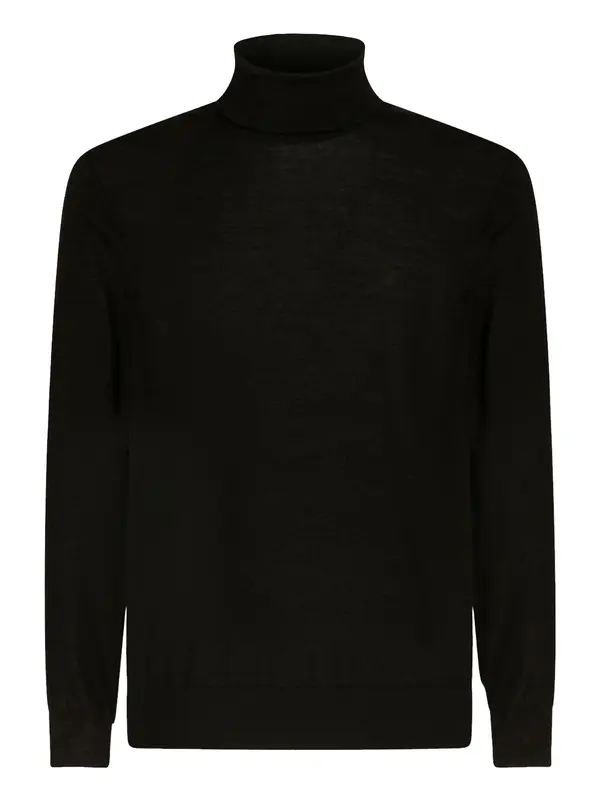 Etro Roll-neck Cashmere-silk Blend Jumper - Black