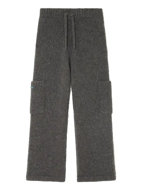Alanui Knitted Straight-leg Trousers - Grey