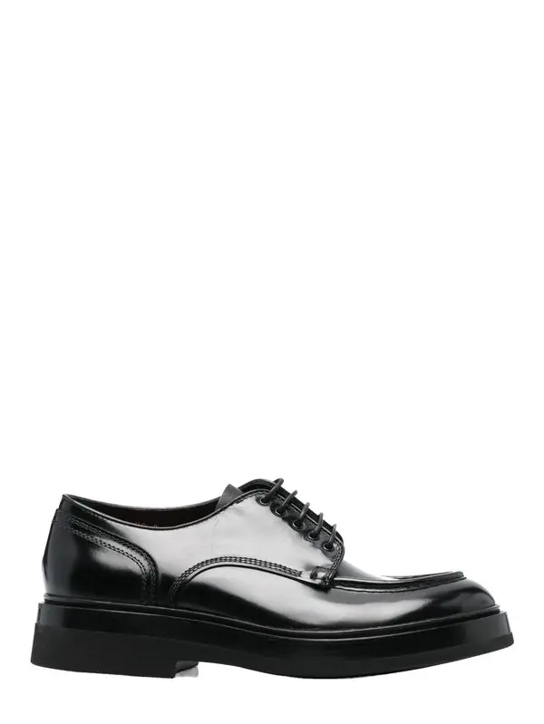 Santoni 40mm Patent Leather Derby Shoes - Black