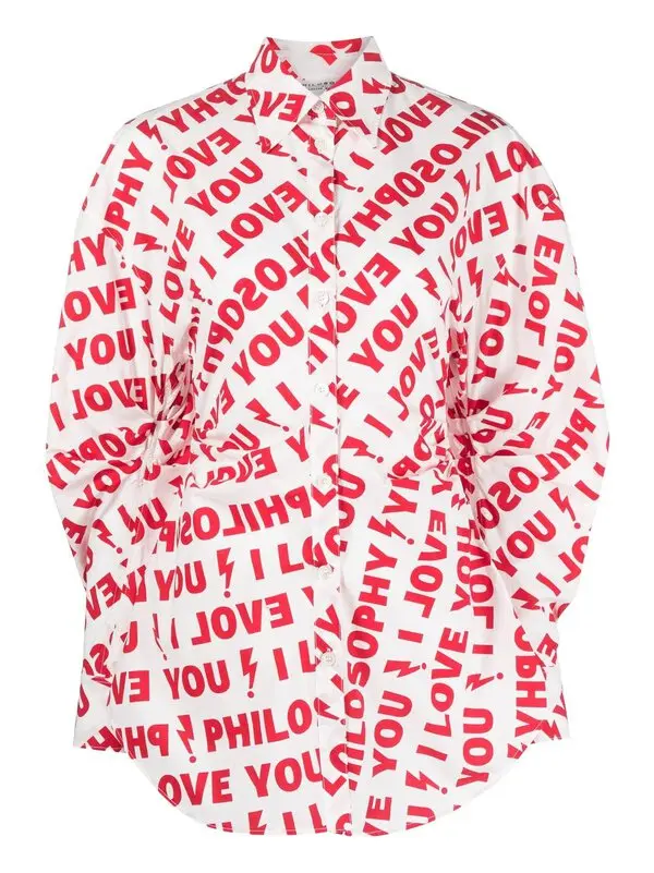 Philosophy Di Lorenzo Serafini Logo-print Cotton Shirt - White