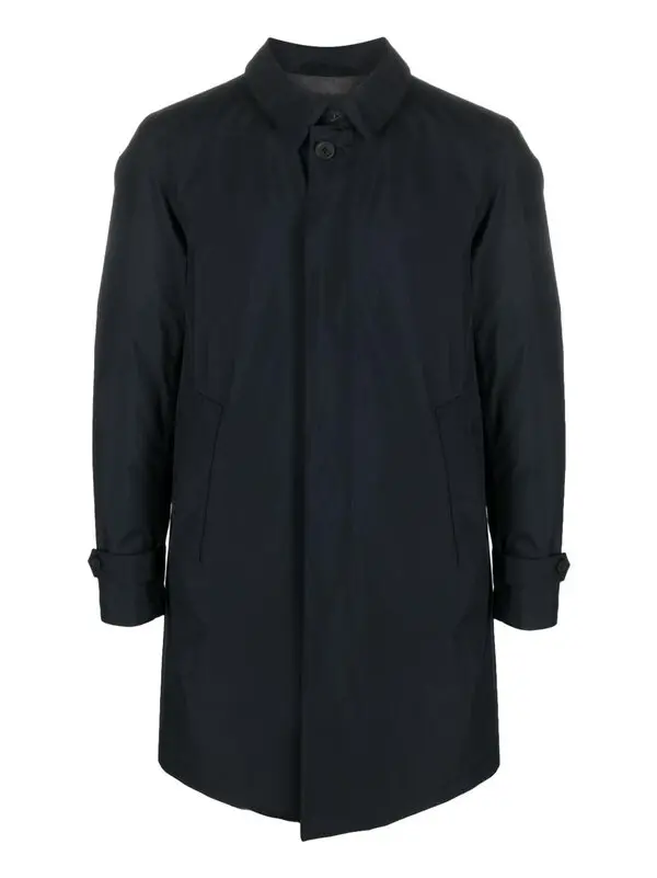 Herno Classic-collar Waterproof Coat - Blue