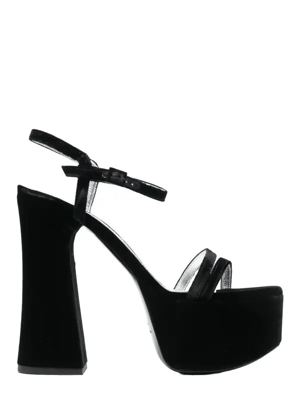 Philosophy Di Lorenzo Serafini 140mm Velvet Sandals - Black