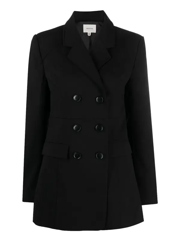 GESTUZ Caisagz Double-breasted Blazer - Black