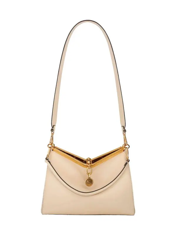 Etro Vela Leather Shoulder Bag - Neutrals