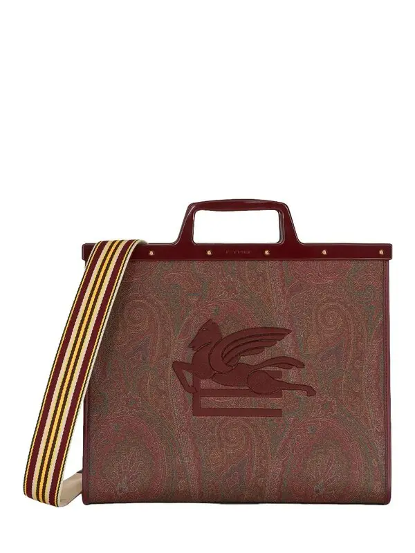 Etro Pegaso-motif Shopping Bag - Red