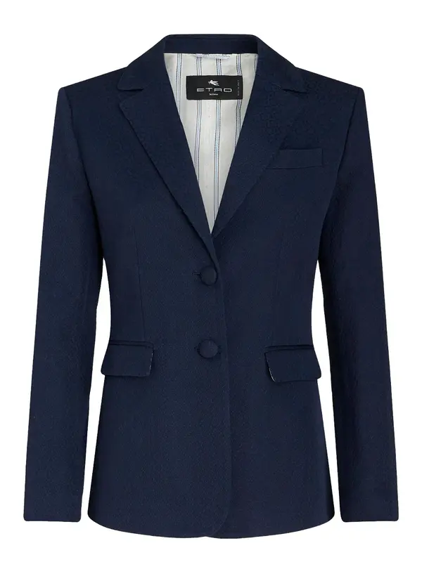 Etro Single-breasted Notched Blazer - Blue