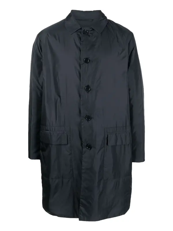 Aspesi Padded Long Coat - Blue
