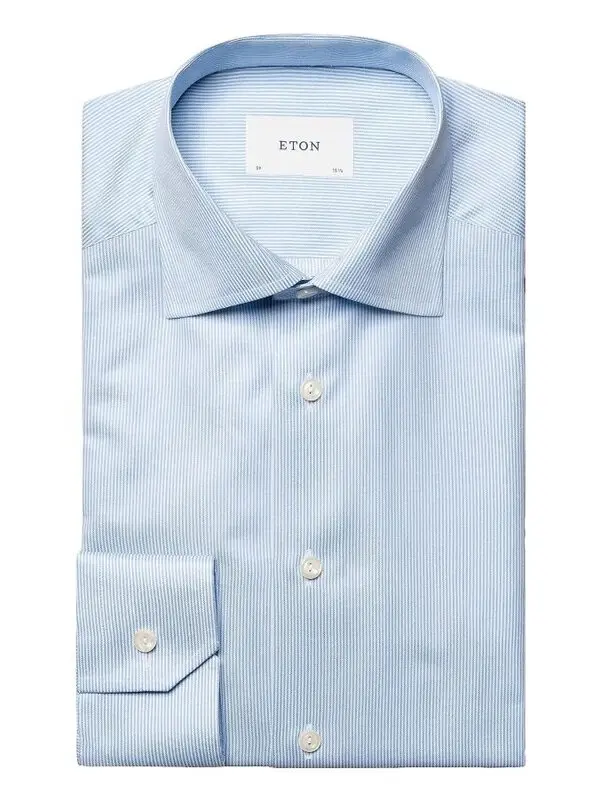 Eton Slim-fit Striped Shirt - Blue