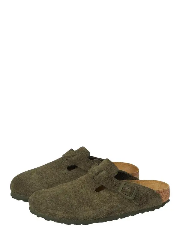 BIRKENSTOCK Boston Suede Clog Sandcastle - Green
