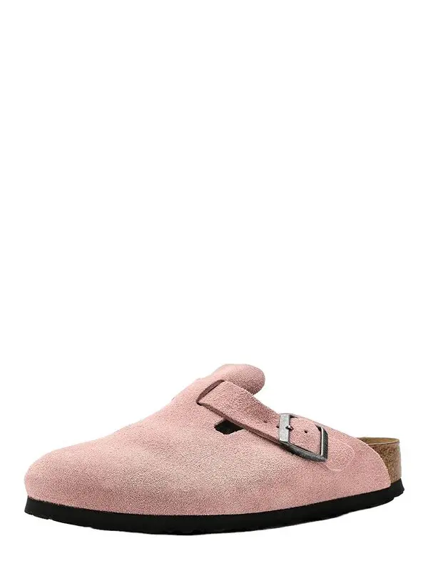 BIRKENSTOCK Boston Suede Clog Sandcastle - Pink