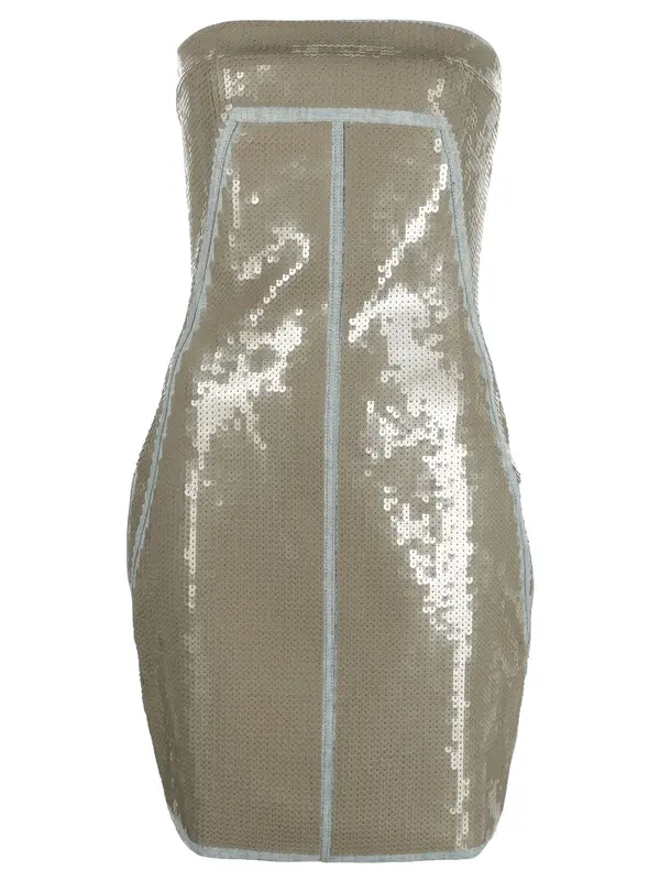 Rick Owens Sequin-embellished Bandeau Dress - Green