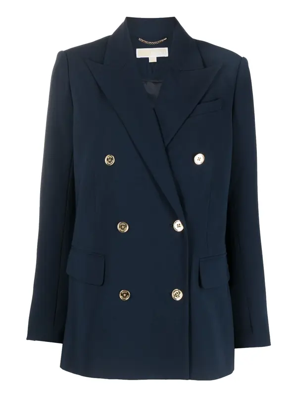 Michael Kors Logo Button Blazer - Blue