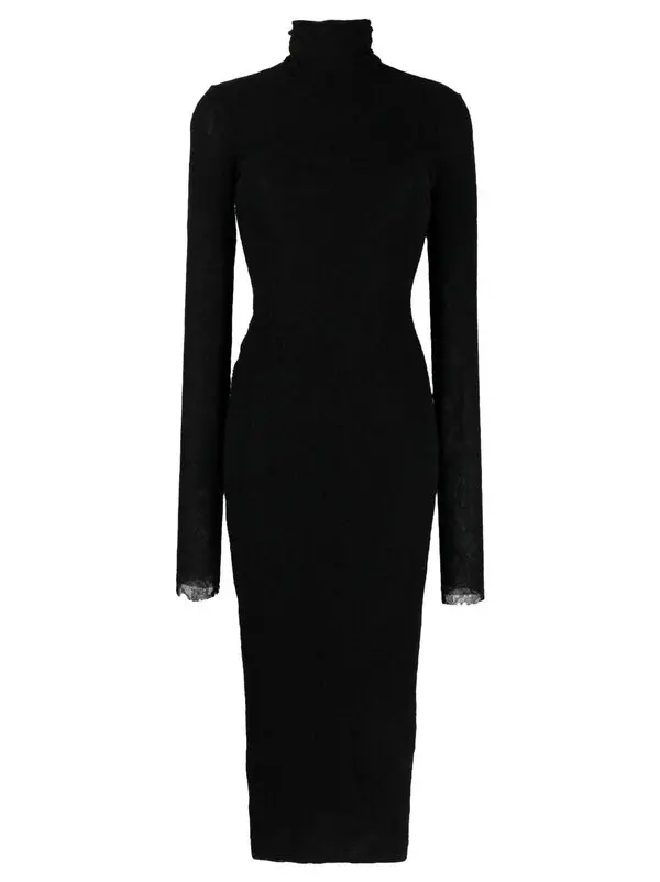 Philosophy Di Lorenzo Serafini Chantilly Lace Long Dress - Black
