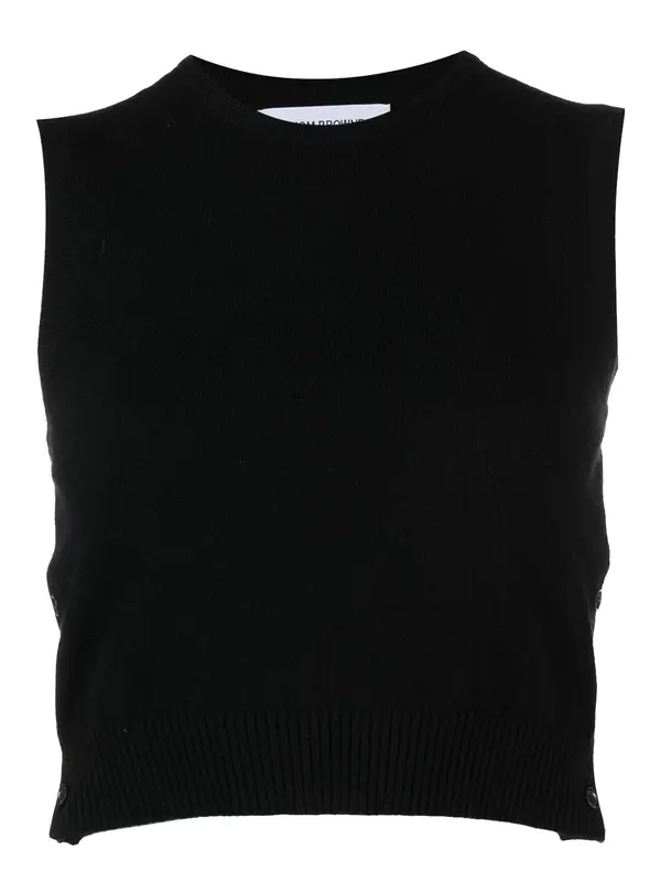Thom Browne Cashmere Shell Top - Black